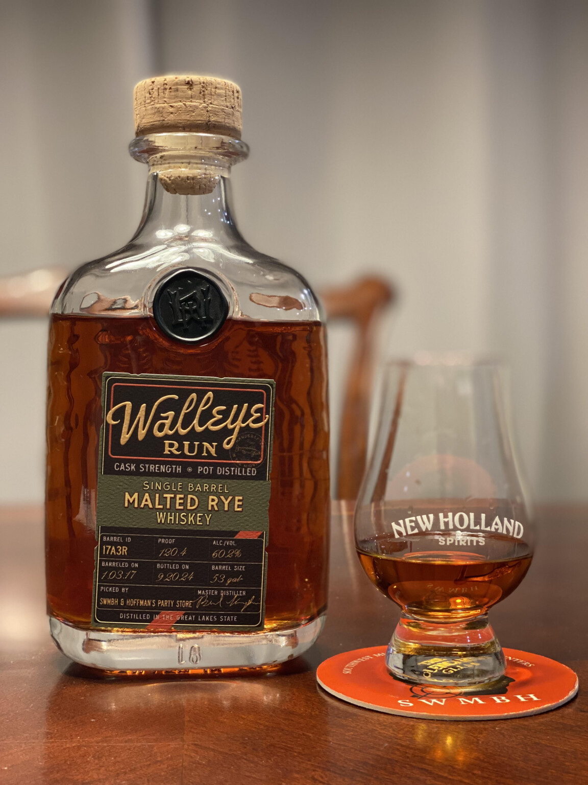 New Holland Walleye Run Rye, Single Barrel, Barrel Proof - The Bourbon ...